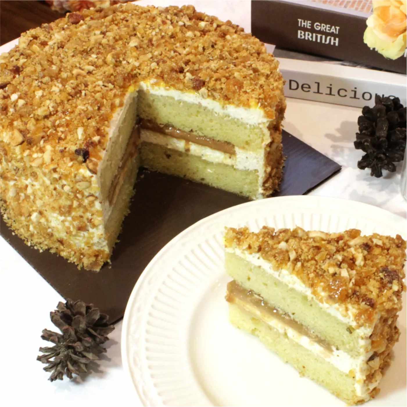 Caramel Praline Cake – Clovery Cakes